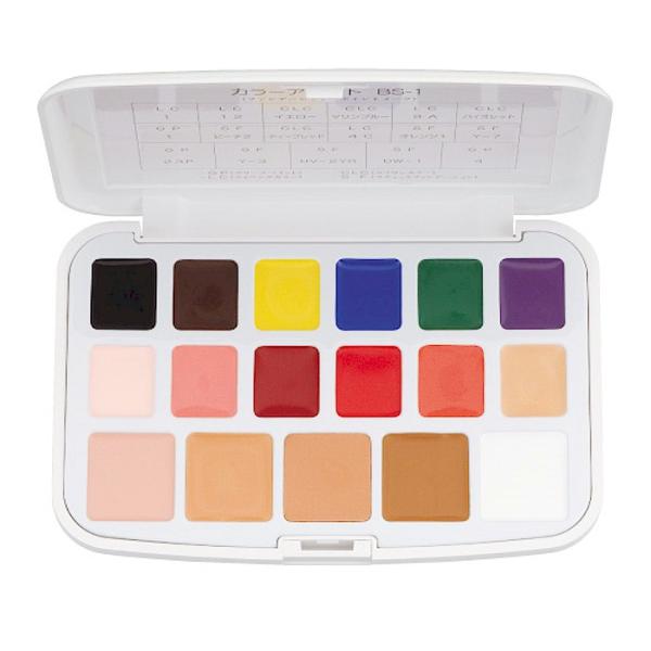 用途に合わせた化粧品を、パレットに詰め合わせた製品です。使用目的に応じて選びますと、たいへん便利で経済的です。スティックファンデーション（SF）、グリースペイント（GP）、ライニングカラー（LC）、クラウンカラー（CLC）の製品を組み合わせ...