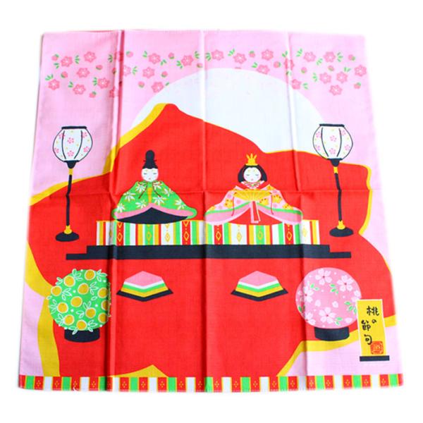 小風呂敷 雛祭り 桃の節句 縁起物 ひなまつり ふろしき 綿 風呂敷 小さい 季節物 春 手土産 お弁当 ランチクロス メール便可【素材】綿100％【サイズ】約51cm×50cm可愛いおい雛様の小風呂敷。