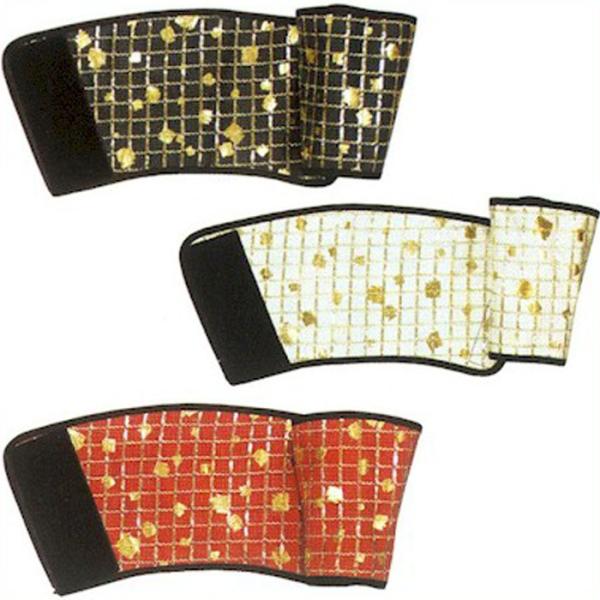 マジックテープ付きの手甲です。３色からお選びください。【サイズ】幅13cm　【素材】表生地：ナイロン75％・メタリック25％ 中生地：ポリエステル100％ 裏生地：綿100％％※お取り寄せ商品のため、発送まで少々お時間がかかります。また、返...