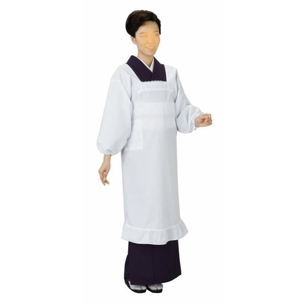 ご注文後、在庫の有無をご連絡させていただきます。メーカー売切れの際は、ご用意できない場合もございます。予めご了承お願い致します。長めの丈が、きものを汚れからしっかりガード。【サイズ】着丈　120ｃｍ身幅　100ｃｍ袖丈　47ｃｍ　 　 フリ...
