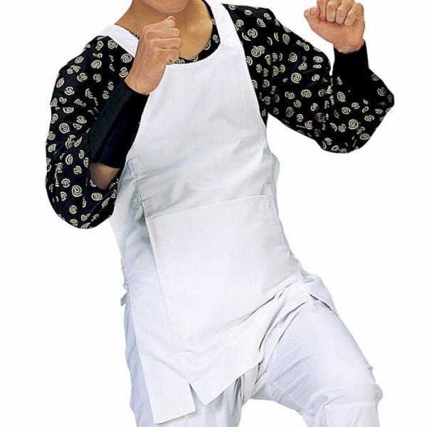 お祭りに欠かせない白腹掛(裏は浅葱色)【素材】綿100％【サイズ】サイズ表をご覧ください