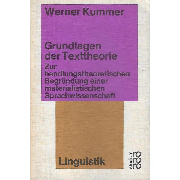 著者名: Werner Kummer  出版者: Rowohlt  出版年: 1975  版表示:  シリーズ: Rororo Studium 51 表紙・裏表紙・背にシミ、ヤケがあります。天・地・小口にヤケがあります。経年感が強いですが本...