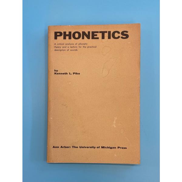 著者名: Kenneth L. Pike  出版者: University of Michigan Press  出版年: 1943年版表示: 1972年 第13刷シリーズ:    表紙・裏表紙・背にヤケ、シミがあります。天地・小口に経年に...