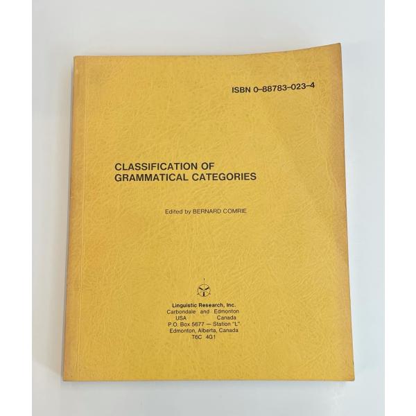 著者名: Bernard Comrie  出版者: Linguistic Research Inc.出版年: 1978  版表示:  シリーズ: Current Inquiry into Language &amp; Linguistics...