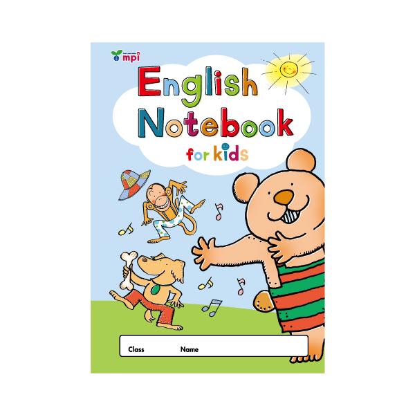 ENGLISH NOTEBOOK FOR KIDS Kuma san  4線7段幅の英語ノート  （5冊入り）mpi