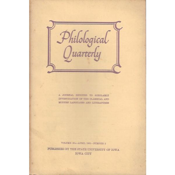 A journal devoted to scholarly investigation in the classical and modern language and literatures著者名: University of Iowa...