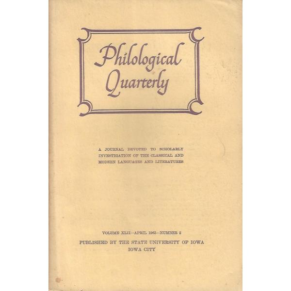 A journal devoted to scholarly investigation in the classical and modern language and literatures著者名: University of Iowa...