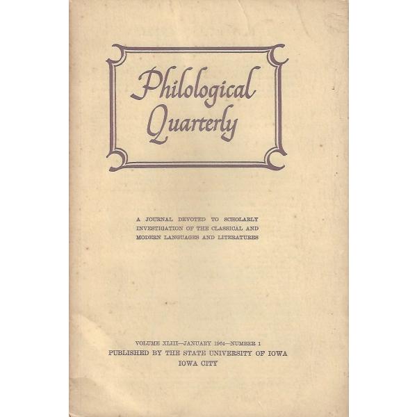 A journal devoted to scholarly investigation in the classical and modern language and literatures著者名: University of Iowa...