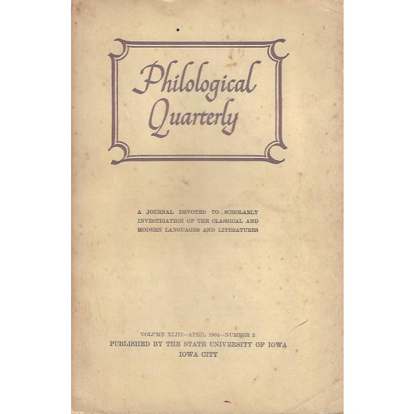 A journal devoted to scholarly investigation in the classical and modern languages and literatures著者名: University of Iow...
