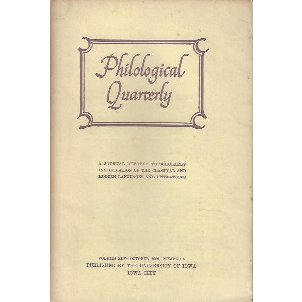 A journal devoted to scholarly investigation in the classical and modern languages and literatures著者名: University of Iow...