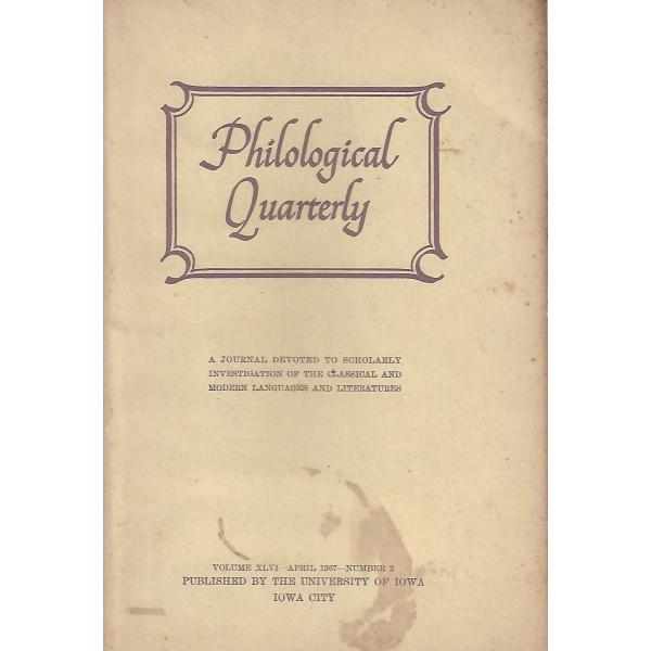 A journal devoted to scholarly investigation in the classical and modern languages and literatures著者名: University of Iow...