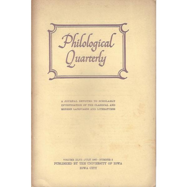 A journal devoted to scholarly investigation in the classical and modern language and literatures著者名: University of Iowa...