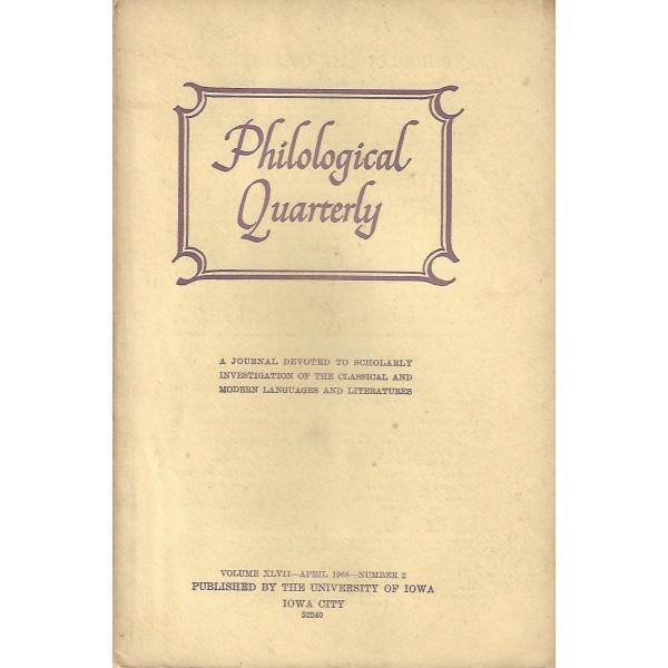 A journal devoted to scholarly investigation in the classical and modern language and literatures著者名: University of Iowa...