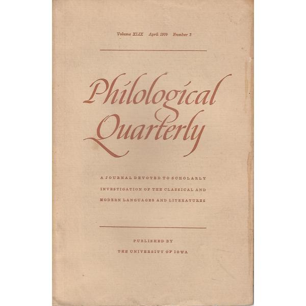A journal devoted to scholarly investigation in the classical and modern language and literatures著者名: University of Iowa...
