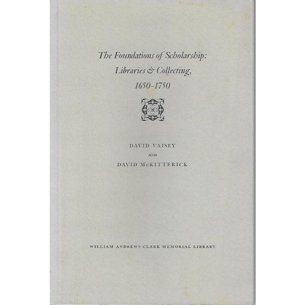 著者名: by David Vaisey and David McKitterick  出版者: William Andrews Clark Memorial Library, University of California, Los A...