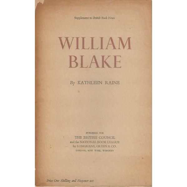 著者名: by Kathleen Raine  出版者: Longmans, Green  出版年: 1951  版表示:  シリーズ: Bibliographical series of supplements to "British b...