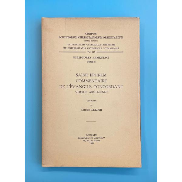 著者名: Saint Ephrem ; Louis Leloir(翻訳) 出版者: Louvain Secretariat du CorpusSCO  出版年: 1964  シリーズ: Corpus Scriptorum Christian...