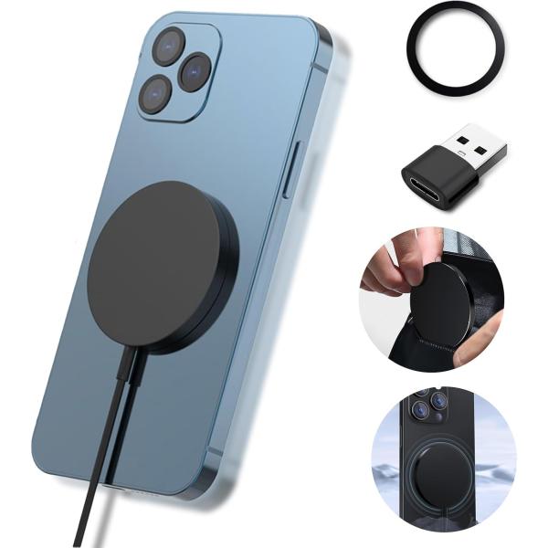 【マグネット式・Mag-safe対応】 Mag-safe技術を応用して、Apple製品であれば14シリーズ以降のiPhoneの機体の裏に磁気で吸着して無線充電できます。充電しながらビデオ通話、会議、映画鑑賞、ゲーム等に最適、デスク周りやベッ...