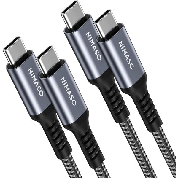 【USB C to USB C ケーブル】USB-Cポート付きのデバイス(スマホ、タブレット)をUSB-Cポート付きのデバイス(パソコン、チャージャー、モバイルバッテリー)に接続するケーブルです。収納に便利な結束バンドをお付けします。【最大...