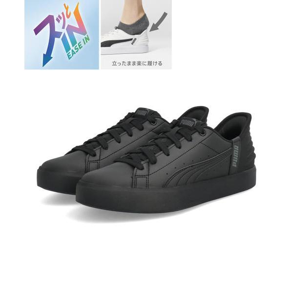 立ったまま、スッと履ける。手を使わず履けるイーズインモデルから、人気のコートスタイル「COURT VULC」が新登場！独自開発のクッションを搭載したヒールカウンターにより、サッと足入れが簡単♪シュータン上部の2か所のテープに靴ひもを通すこと...