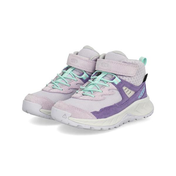 高いクッション性を誇るソールユニットとKEEN最先端の技術を融合した、ハイパフォーマンストレイルブーツのキッズバージョン。独自の防水透湿素材、PFASフリーの耐久撥水加工を採用し、水の浸入を防いでムレを放出。天候を気にせず晴雨兼用で履ける大...