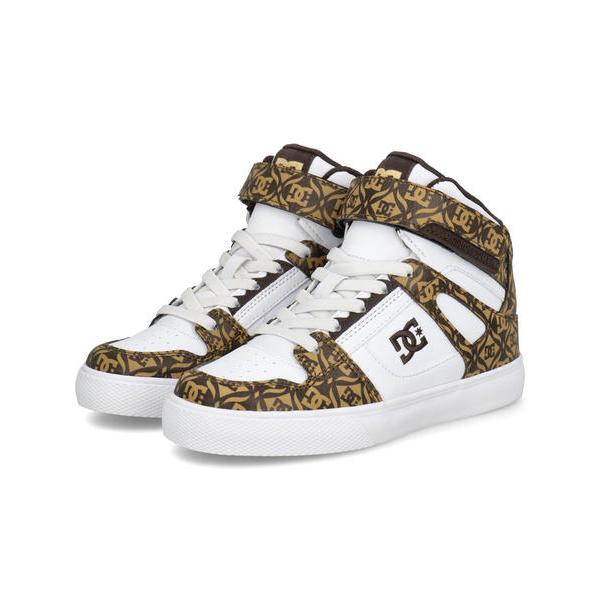 ストリートスタイルで人気のDC SHOES 定番のハイカットモデル PURE HIGH-TOPを、YOUTH仕様にリマスターしたスタイリッシュなキッズモデル☆クリーンなホワイトとシックなモノグラム柄を組み合わせ、周囲の視線を惹きつける大人っ...