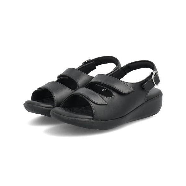 足元をすっきりと見せるバックベルトのナースサンダル。上部ベルトが開き、フィット感の調整ができるデザイン。安定感のあるウェッジソールで、ほのかなキレイ見えを後押し。滑りにくいソールや高反発クッション、超軽量設計など、歩行快適性を高めた1足です...