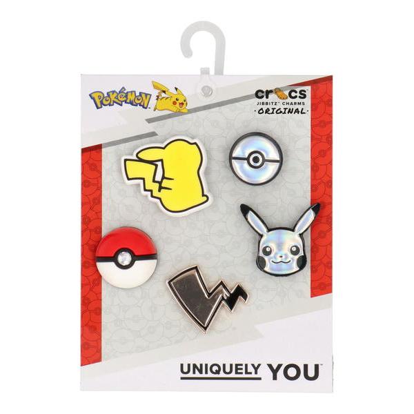 ジビッツホールのあるシューズに取り付け、自分だけのクロックスにカスタマイズ☆大人気ゲーム「ポケットモンスター」よりピカチュウやモンスターボールモチーフが登場！キイロのピカチュウにはLEDライトを内蔵し、歩く振動でピカピカと光ります☆好きなモ...