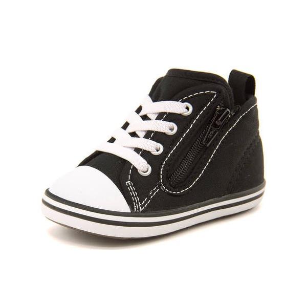 ベビー用オールスター☆ ころんとしたフォルムがとっても可愛い一足。ゴアシューレースが縫付の仕様で解ける心配がなく、つまみやすい広めの踵テープで脱ぎ履きラクラク♪ ソールはしなやかなラバーに、しっかりと屈曲するフレックスポイントや、足先ひろび...