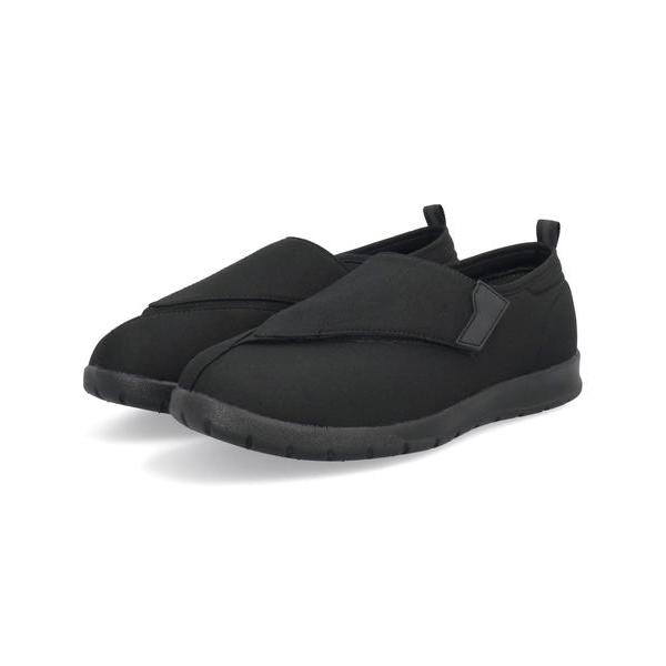 脱ぎ履きのしやすさと、軽くゆったり柔らかな足入れで、快適に履けるコンフォートシューズ。つかみやすい幅広のワンベルトを開き切ることで、ベルトが開いたまま止まり、反動で戻ってこない仕様。履き口がガバッと大きく開き、脱ぎ履きしやすい設計です。また...