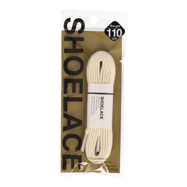 シンプルな単色タイプの靴ひも。人気の高いコットン素材の平ひもタイプ。粗めの織りで、スニーカー用として人気があるシューレースです。made in JAPAN