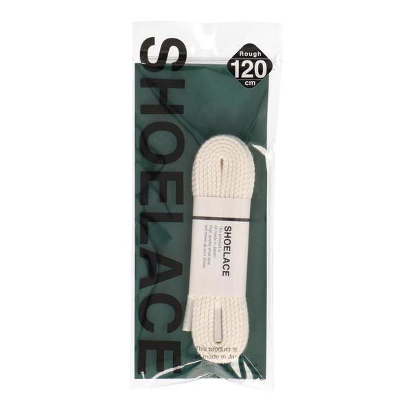 シンプルな単色タイプの靴ひも。人気の高いコットン素材の平ひもタイプ。粗めの織りで、スニーカー用として人気があるシューレースです。made in JAPAN