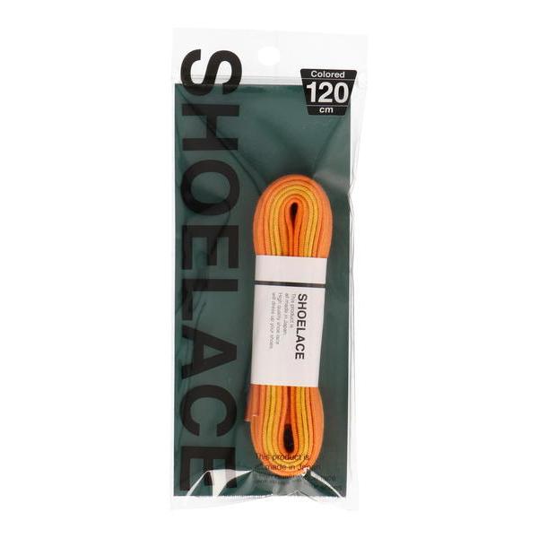 鮮やかなオレンジ系 グラデーションカラーのシューレース。人気の高いコットン素材の平ひもタイプ。柔らかいコットンの手触りで、スニーカー用として人気があるシューレースです。また、濃オレンジ〜淡オレンジに変化するグラデーションカラーなので、シュー...