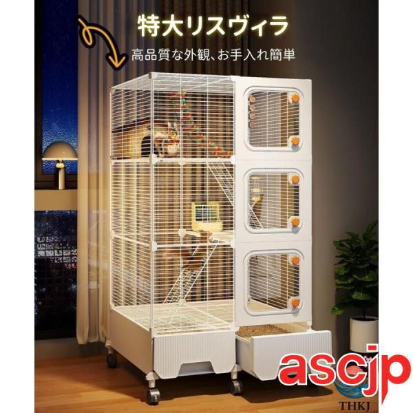 高品質素材：メインフレームは通常、防錆加工が施された頑丈な金属製で、錆びにくく腐食に強いため、ケージの寿命が長くなります。一部のケージは環境に優しいプラスチックや木材で作られており、安全で無毒で、ペットにとって安全です。配慮された設計：多層...