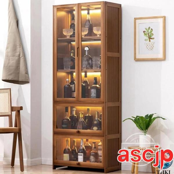 【高品質素材】ウイスキー 棚 高品質の天然木で丁寧に作られ、独特の自然な質感と質感を示し、暖かい家庭的な雰囲気を伝えます。透明なキャビネットドアのデザインにより、高級ワインのコレクションを展示できるだけでなく、ほこりを防ぎ、内部を清潔に保つ...
