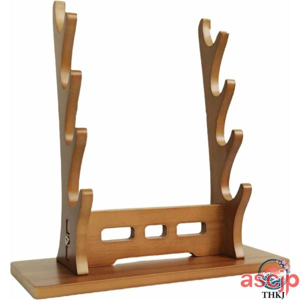 ? 【高品質素材】剣スタンドは無垢材で作られており、独特の質感があり、自然の美しさを反映しています。 U字型のスロットデザインは美しく絶妙で、強くて耐久性があります。? 【レトロなデザイン】ナイフホルダーは硬い質感、細かい仕上がり、滑らかな...