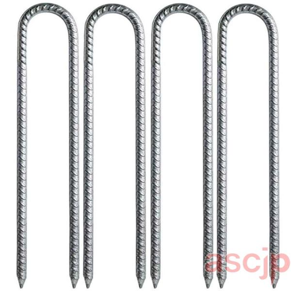 1、十分の長さ；全長 30 cm の滑り止め U 字フックで、パイルをしっかりと固定し、最大限の強度を確保できます。防草シート 人工芝 農業用マルチ の固定用 U字型ピンです。2、極太強力ピン:スチール製のピンは、直径約10の太い材料を使っ...