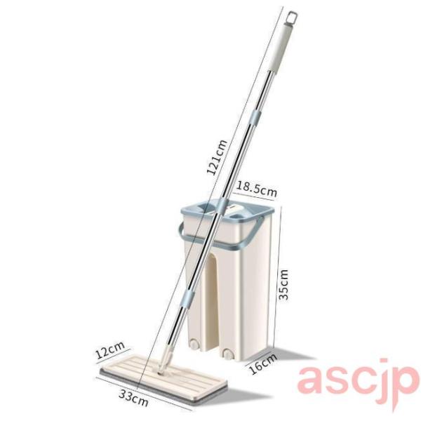 モップ 手 が 汚れ ない フロアモップ 専用バケツ付き 脱水モップクリーナー 手洗い不要 腰曲げず 水拭きモップ 乾湿