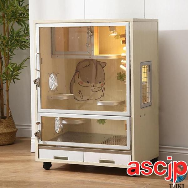 ? C1-参考画像1? C6-参考画像7?高品質の木材：モルモットケージ このチンチラケージは高品質の木材で作られており、ペットに頑丈で耐久性のある家を提供します。? 多機能デザイン：ハムスターやチンチラに適したこのケージは、掃除やメンテナ...