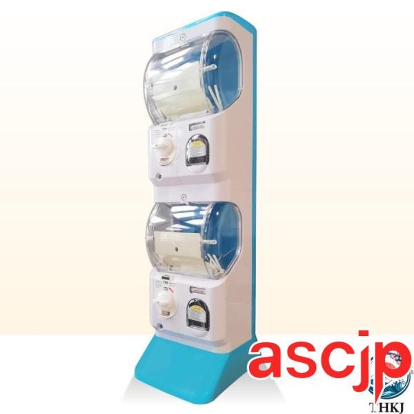 1.【大人気2段式ガチャマシン　集客力が抜群！】新改良プラスチックノブ！大きく、スムーズで握りやすい。子供にも優しい設計。2.【価格変更可能】出荷時設定は上下各300円。硬貨の投入数は100?400円に自由に調整可能。ご注意 硬貨の厚さによ...