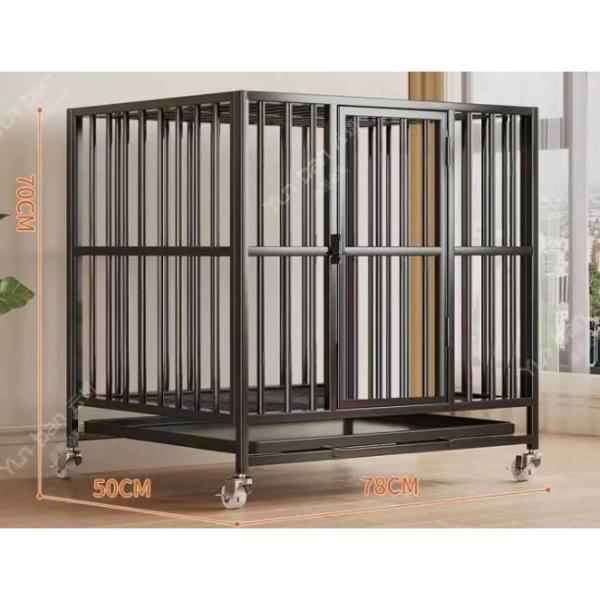 新品 ペットケージ 鉄製 犬檻 犬小屋 ケージ ペットサークル ドッグケージ ペットフェンス 大型 中型犬用 ペット用品 ダブルドア キャスター付き