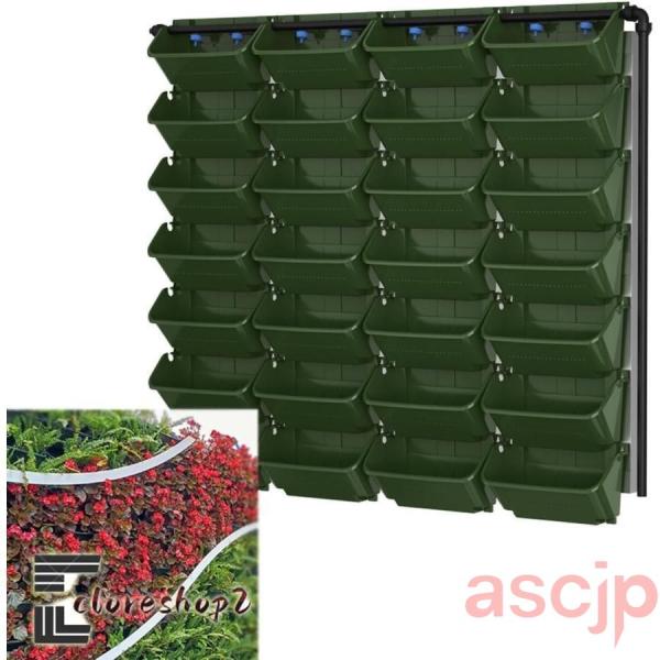 【セットサイズ】18枚セットで1平方メートル、シングルサイズは33*14*18.5cmで、別々に使用できます、積み重ねて壁に掛けることもできます【水土分離設計】室内の水はゆっくり蒸発し、土や植物の根は水と直接接触せず、土は綿ロープを通じて水...