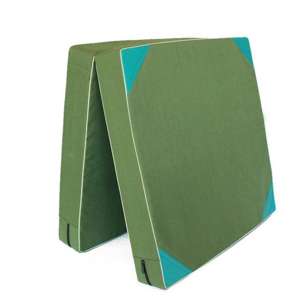 二段 折りたたみ式 スポーツ 体操 マット 100X50CM 厚5CM トレーニングマット 防水 シリコン生地 体操マット エクササイズマット 軽量 コンパクト ストレッチ 筋