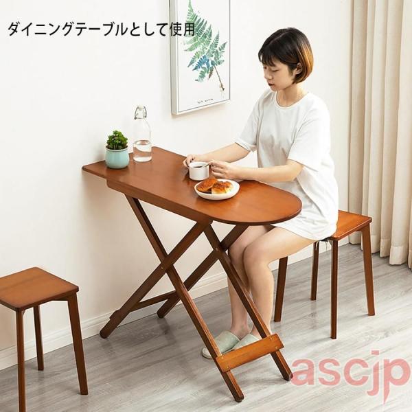 家庭用のダイニングテーブルは竹で作られており、しっかりと支えられています。小さなテーブルの高さは75cmです。ソファに座って作業したり、壁に寄せて使用したりするのに便利です。アークコーナーデザイン：完成したコンピューターデスクは半円形のデザ...