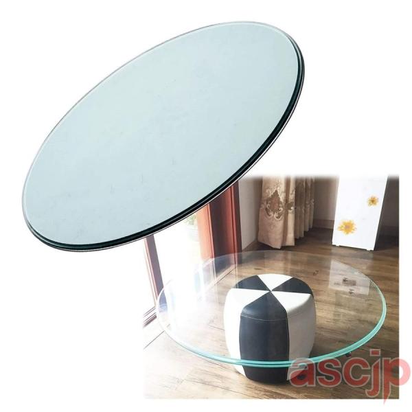 【ラウンドクリアガラステーブルトップ】9mm厚の強化ガラスを採用。高温、耐熱、耐衝撃、清掃が簡単 のために使用される：オフィステーブル、ロビーテーブル、ビジネスミーティングテーブル、ダイニングテーブル、キッチンテーブル、オフィステーブル、パ...