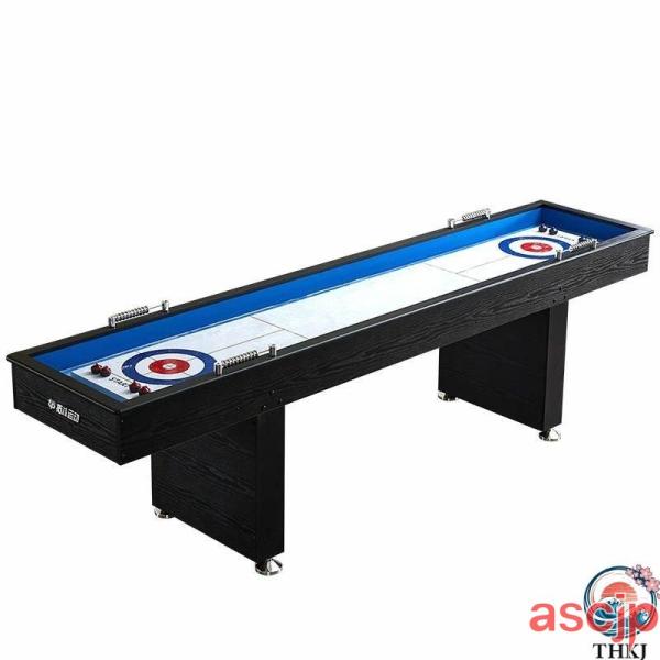 大人も夢中になる本格派！卓上カーリングゲームテーブル（274×61×76.5cm）親子レジャー団体研修パーティーに最適家庭でもオフィスでも、本格的なカーリングを手軽に楽しめる「卓上カーリングゲーム」が登場！実際のカーリングの滑りを再現した特...