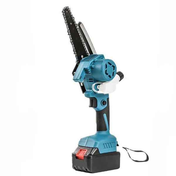 電動チェンソー 6インチ 充電式 マキタ 21Vバッテリー互換 小型 自動給油 ハンディチェーンソー エンジン 枝切り 木工切断 家庭用 片手 強力 チェーンソー