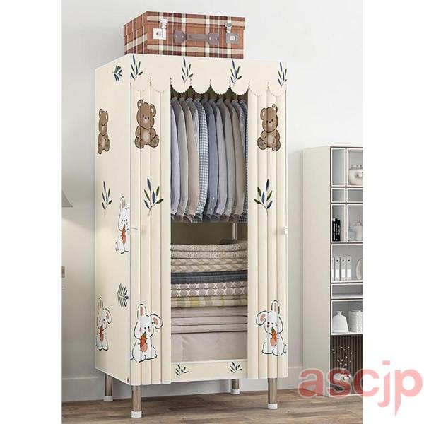 【大容量ワードローブ】クローゼットハンガーラック大容量ストレージで、長い服装と折りたたみ服の両方に追加のスペースを提供します。部屋に収衣類はもちろん小物や箱物もしまえます。この簡易クローゼットは底部が高くなっており、湿気から遠ざかり衣類を乾...