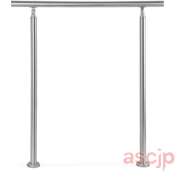 【手すりサイズ】-手すりの長さ100/120 / 140cm、高さ：85cm、手すりと支柱：o51mm【プレミアム素材】-全体がステンレススチールで作られた階段の手すり、すべての部品は100％ステンレススチールで作られており、エレガントでエ...