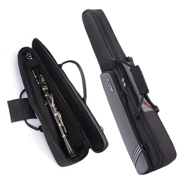 ソプラノサックスケース電子トーチクラリネットオーボエ電動ブローパイプソフトサックスギグバッグ20mmパッド入り多機能防水収納バッグストレートサックス用楽器